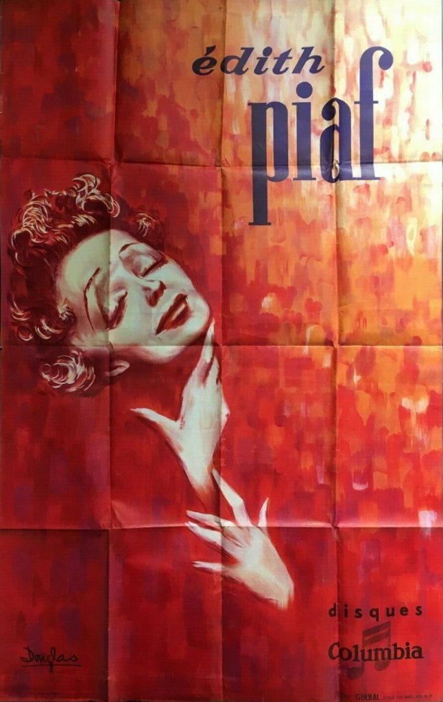 Edith Piaf Affiche ancienne Vintage poster Paris France Columbia ...