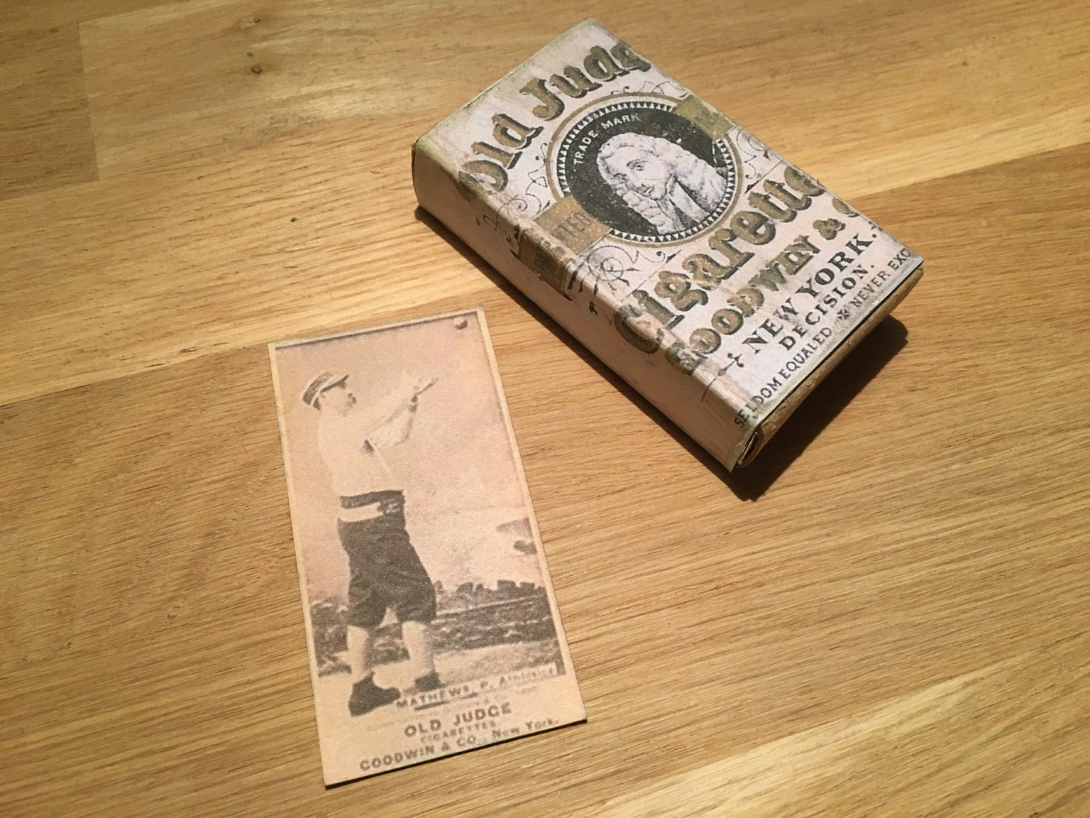 OLD JUDGE N172 Replica cigarette Pack tobacco Bobby Mathews Baseball ...