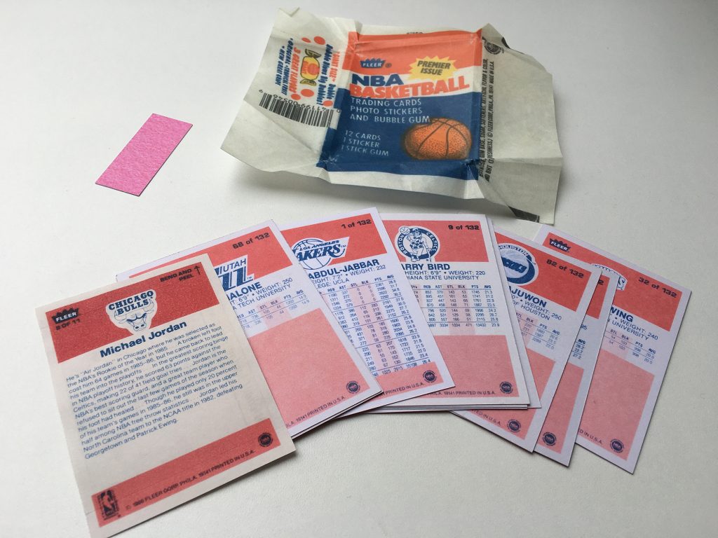 FLEER Card "wax" PACK Hand made Replica Premier cards NBA 1986 ...