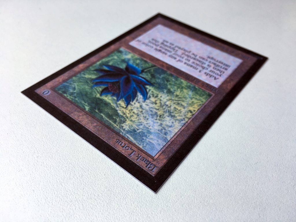 Magic the Gathering Black Lotus Card Replica Mono Artifact printed on ...