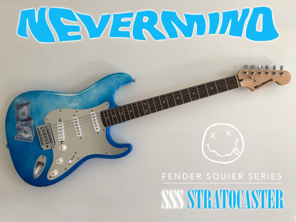 7.2/ Kurt Cobain K Records Strat guitar NIRVANA live 1990 Red or Black ...