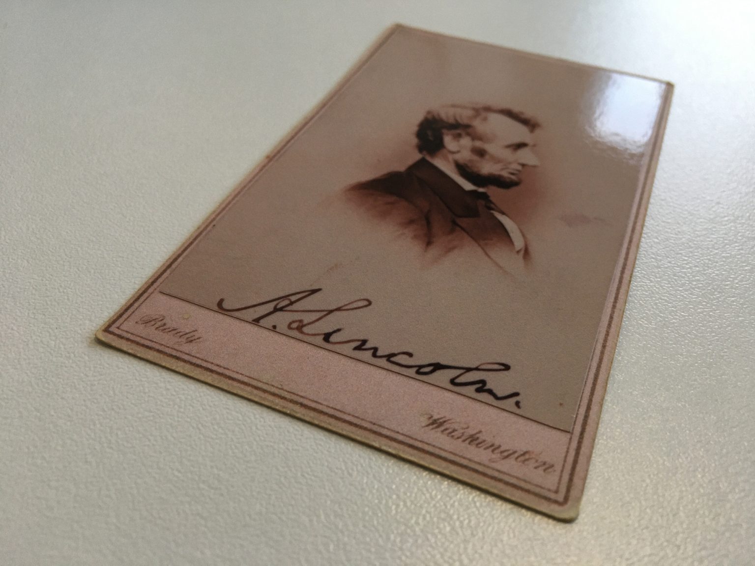 Abraham Lincoln Parlor Card Carte de Visite Mathew Brady REPRO 16th ...