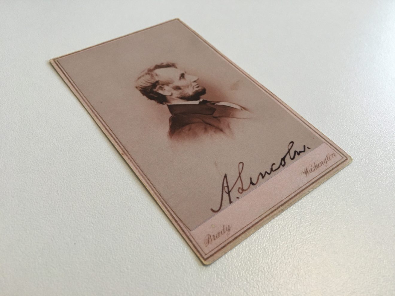 Abraham Lincoln Parlor Card Carte de Visite Mathew Brady REPRO 16th ...