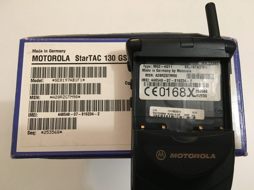SOLD AS IS StarTAC 130 Motorola Original box Matching Numbers new ...