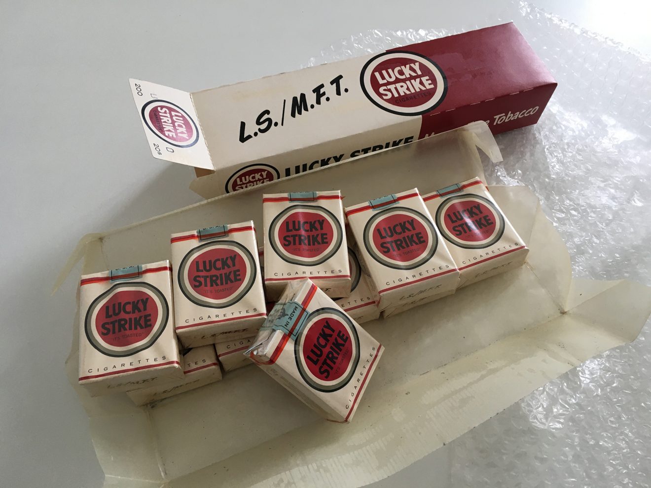 Extremely rare LUCKY STRIKE 1x cigarette pack Armed Forces Issue WWII ...