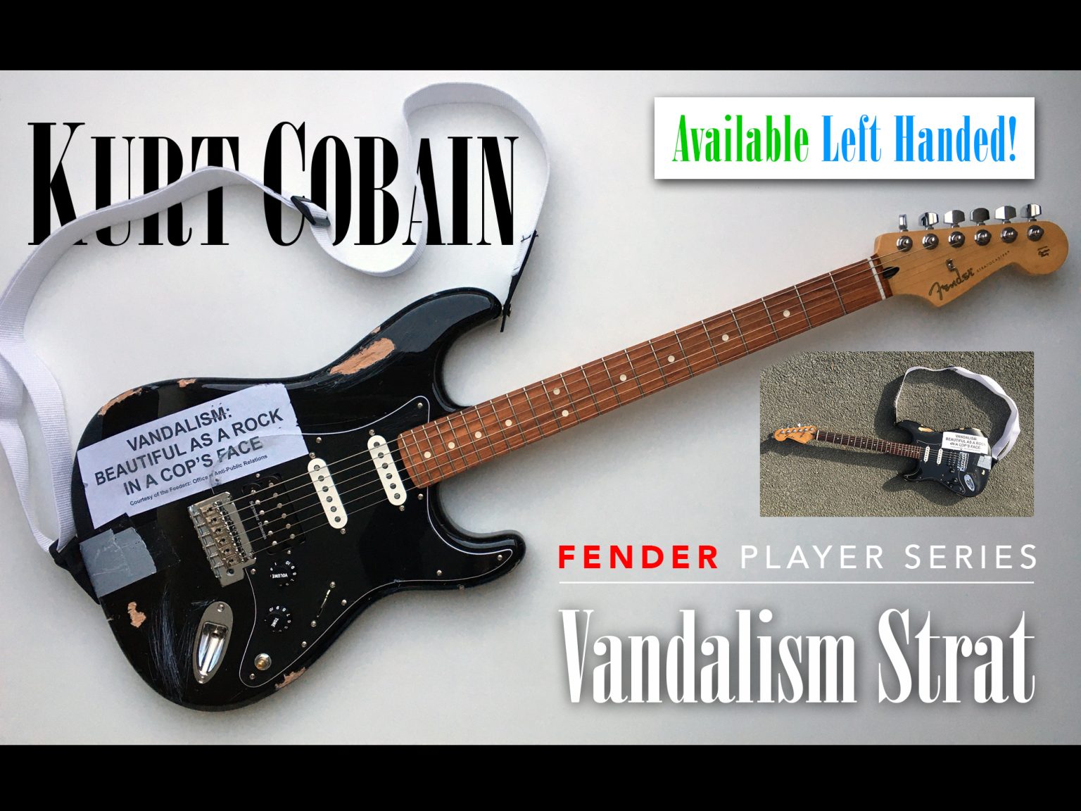 Kurt Cobain K Records Strat Fender Stratocaster guitar NIRVANA live ...