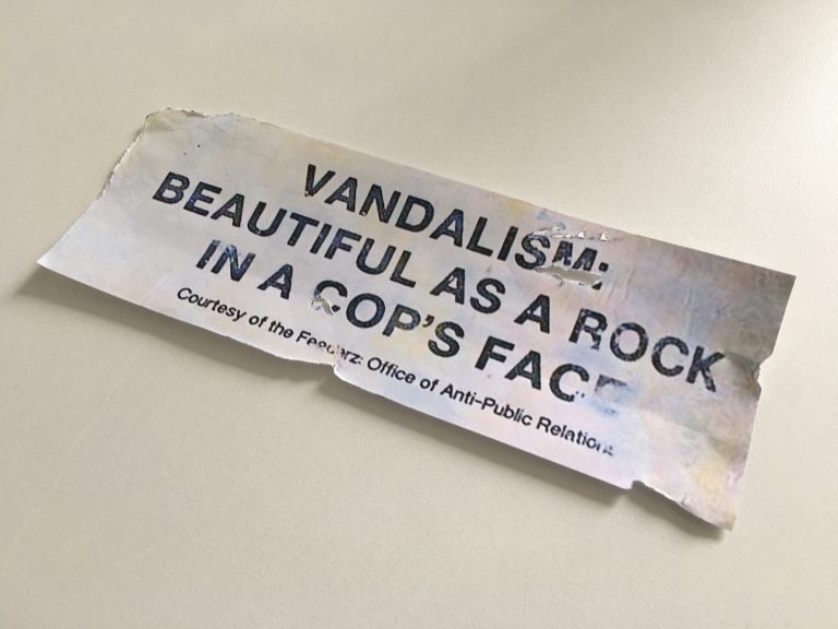 Kurt Cobain VANDALISM guitar Sticker Beautiful as a rock in a cop's ...
