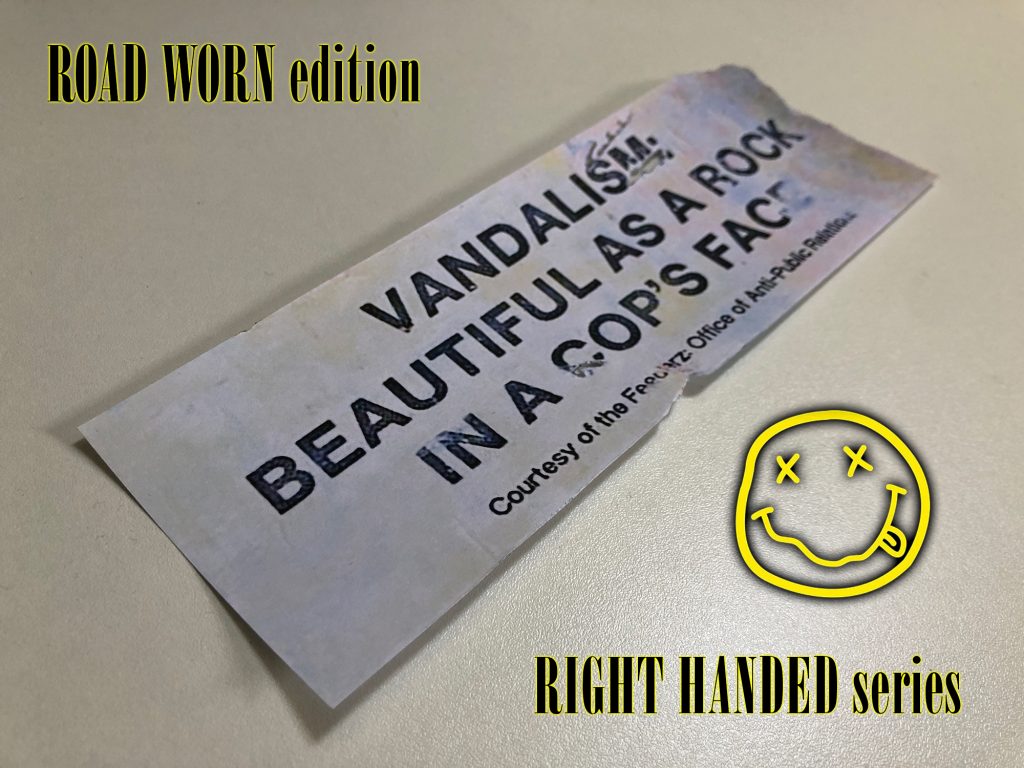Kurt Cobain VANDALISM guitar Sticker Beautiful as a rock in a cop's ...