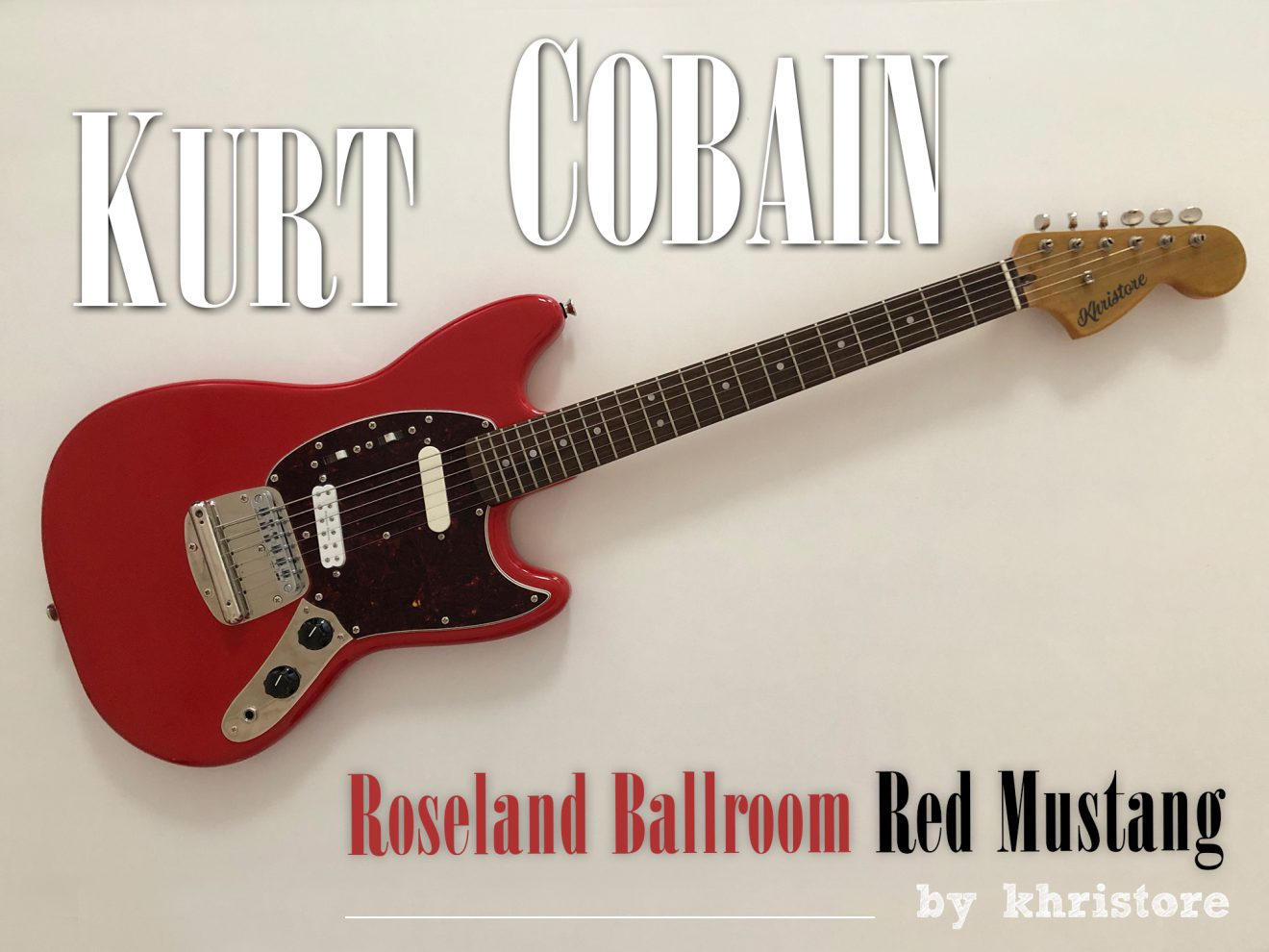 6.2/ Kurt Cobain Roseland Ballroom Red Mustang edition relic Nirvana ...