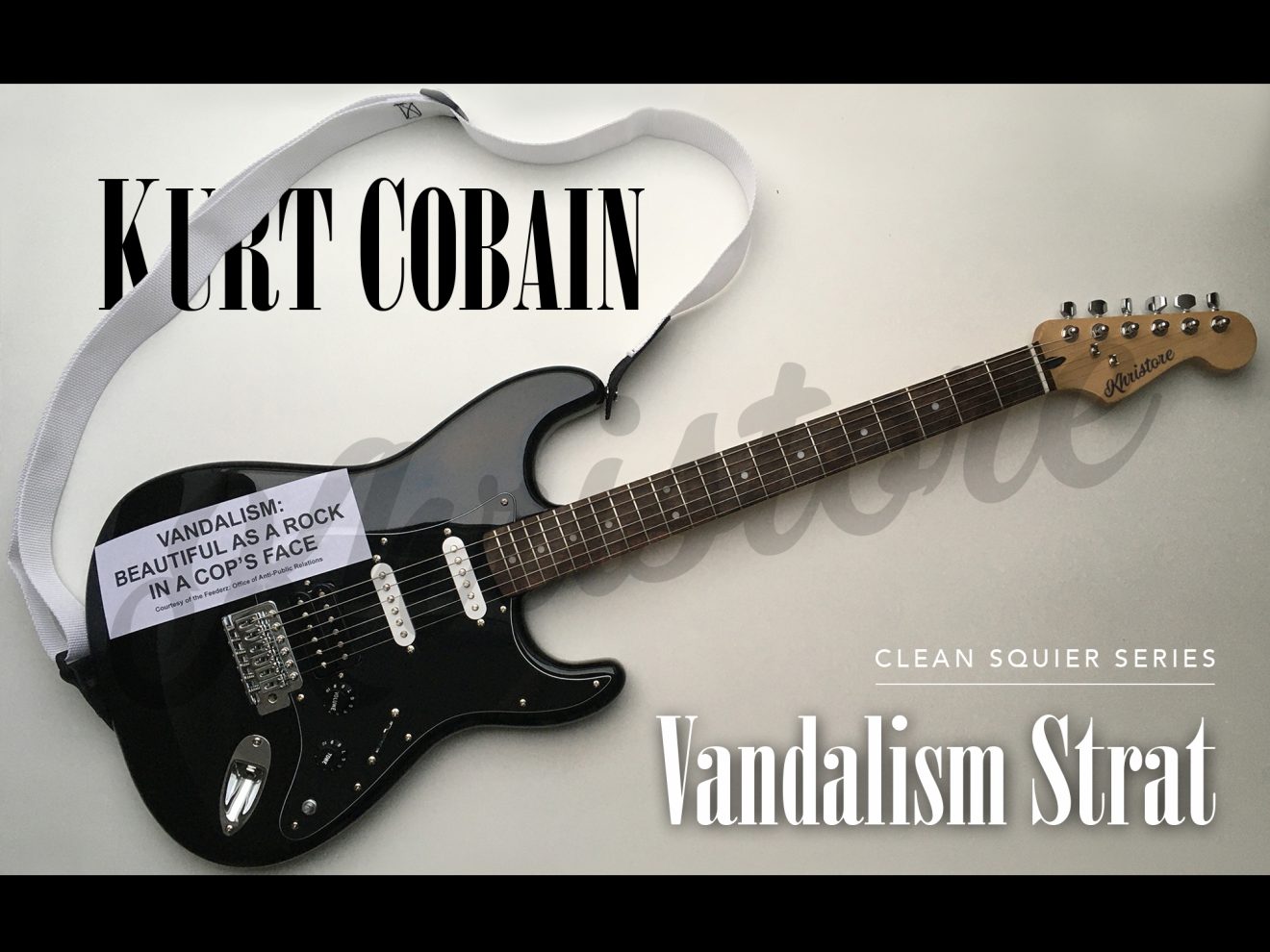 1.5/ Kurt Cobain Vandalism Strat Harley Benton NIRVANA Live at the ...