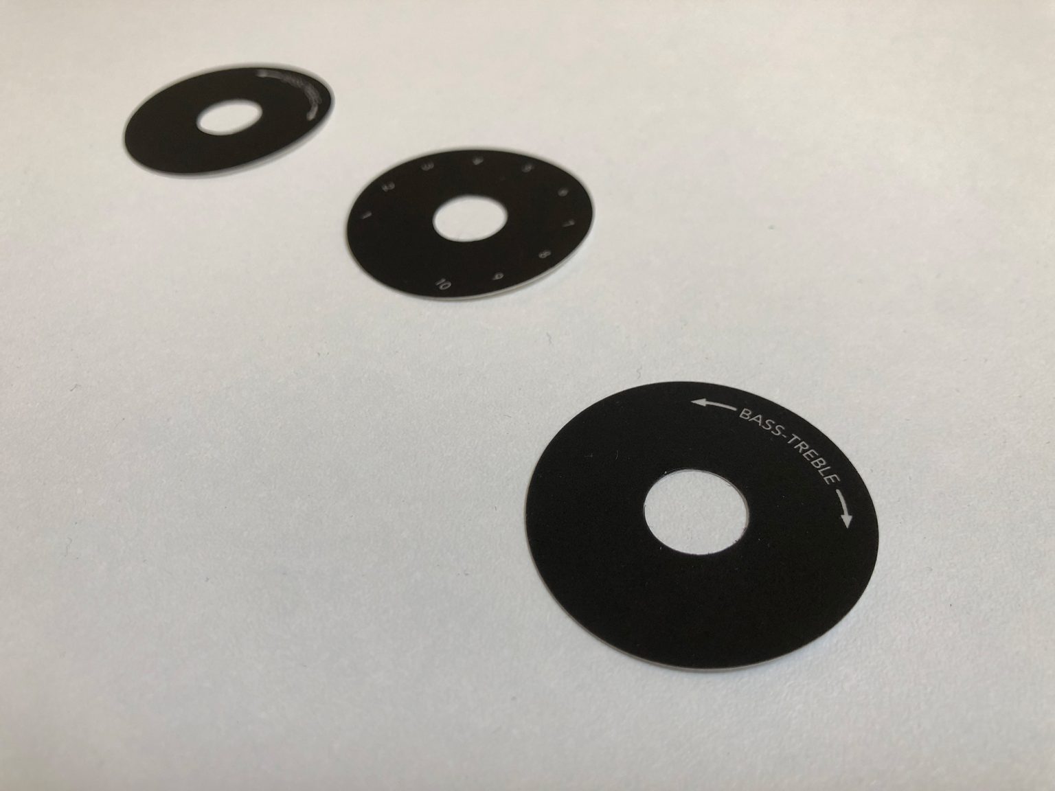 Black Round Tone/Volume indicators paper plates for Kurt Cobain Martin ...