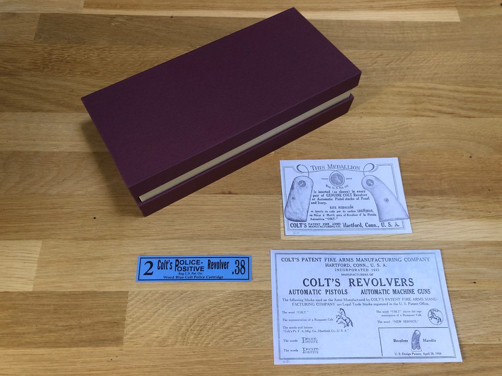 BOX for Colt .38 Police Positive Revolver 2" barrel + Colt Tiny box ...