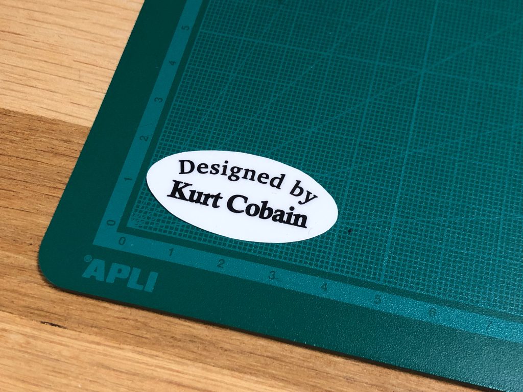 KURT COBAIN JagStang Headstock STICKER Designed by Kurt Cobain Nirvana ...